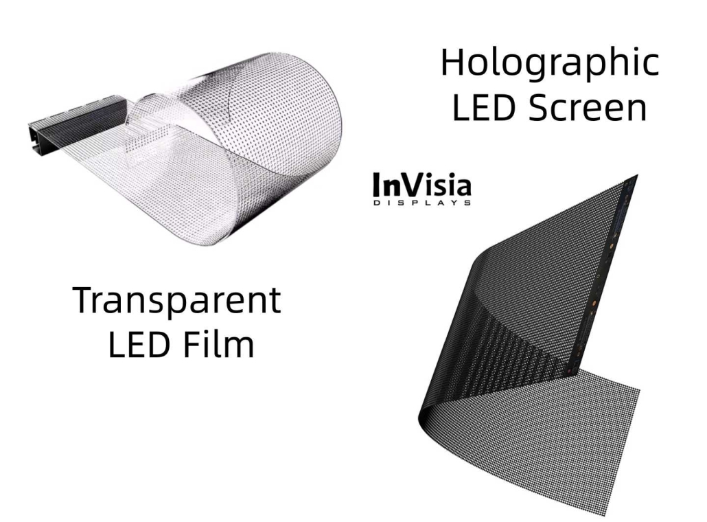 Holographic LED Screen vs Transparent LED Film | InVisia Displays